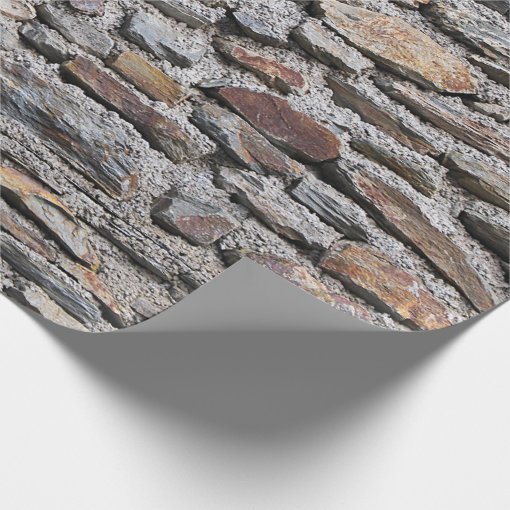 Stone wall texture wrapping paper | Zazzle