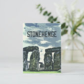 Stonehenge England retro vintage poster Postcard | Zazzle