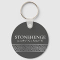 Stonehenge Latitude Longitude Dark Keychain | Zazzle
