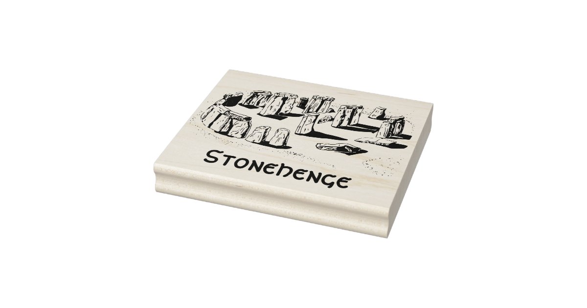 Stonehenge Line Art Drawing Rubber Stamp | Zazzle