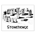 Stonehenge Line Art Drawing Rubber Stamp | Zazzle