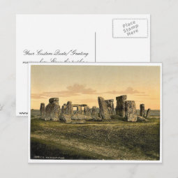 Stonehenge, Salisbury, England, rare Photochrom Postcard | Zazzle
