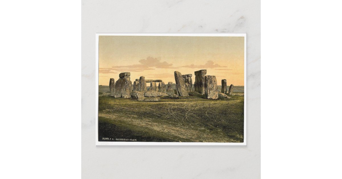 Stonehenge, Salisbury, England, rare Photochrom Postcard | Zazzle