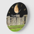 Stonehenge Standing Stones at Moonrise Large Clock | Zazzle