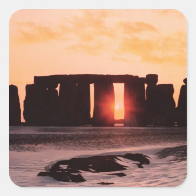 Stonehenge, Winter Solstice Square Sticker | Zazzle