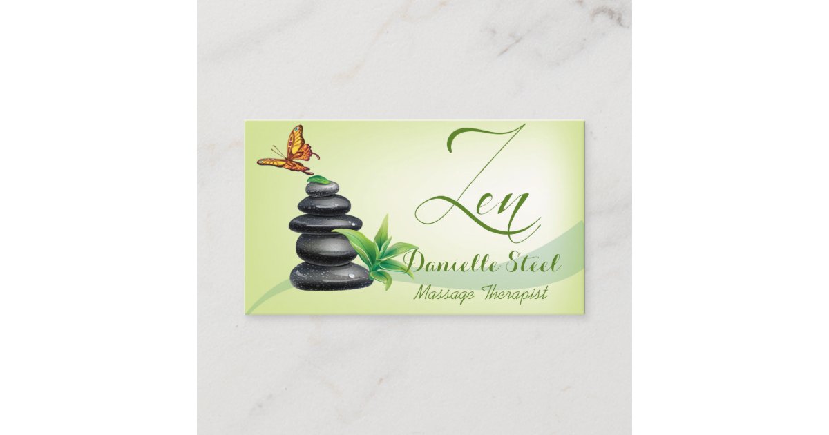 Stones Zen Therapist Business Card | Zazzle