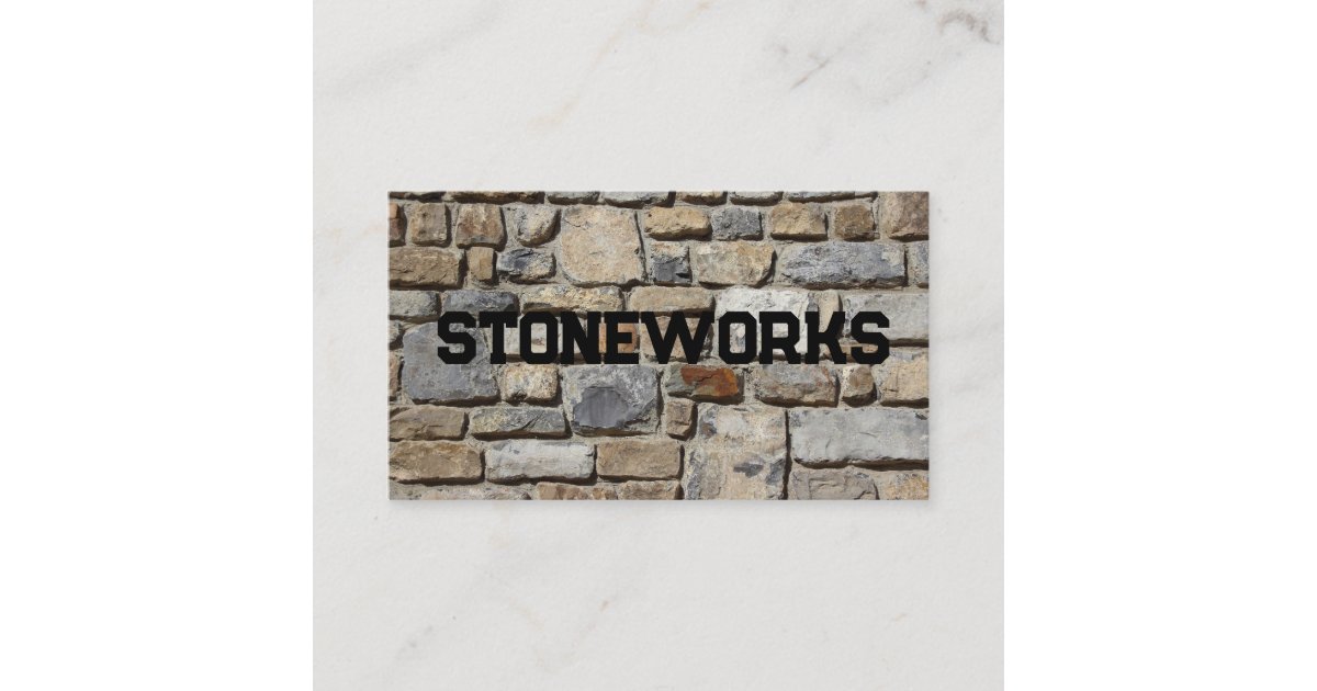 STONEWORKS BUSINESS CARD | Zazzle
