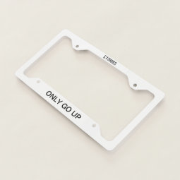Stonks only go up license plate frame | Zazzle