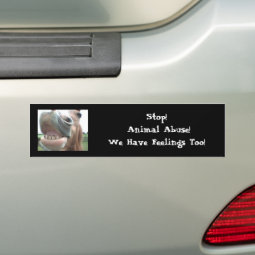Stop! Animal Abuse! BumperSticker Bumper Sticker | Zazzle