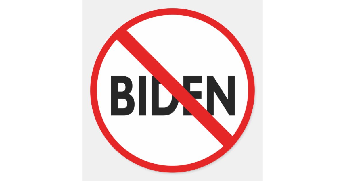 Stop Biden Classic Round Sticker | Zazzle