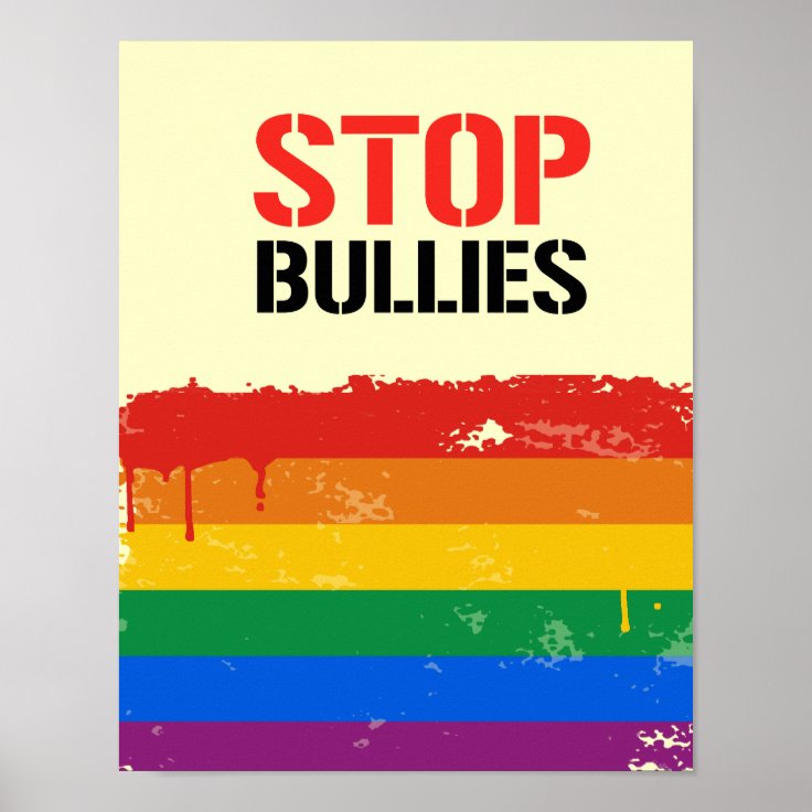STOP BULLIES POSTER | Zazzle
