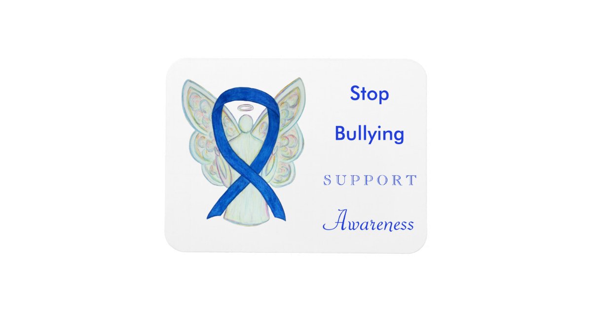 Stop Bullying Awareness Ribbon Angel Magnet | Zazzle