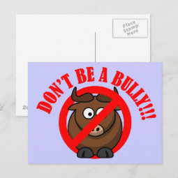 Stop Bullying Now: Don't Bully Bullying Prevention Postcard | Zazzle