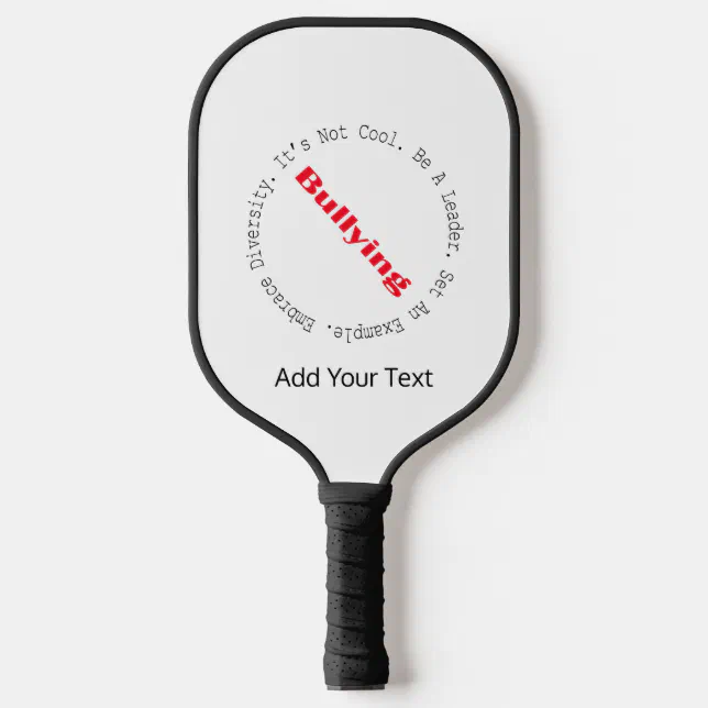 Stop Bullying-Outline by Shirley Taylor Pickleball Paddle | Zazzle