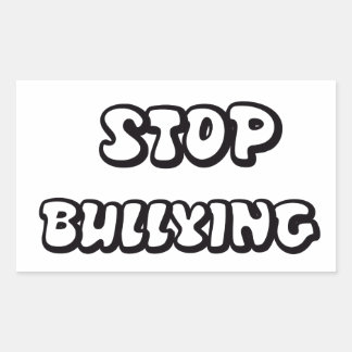 STOP BULLYING RECTANGULAR STICKER