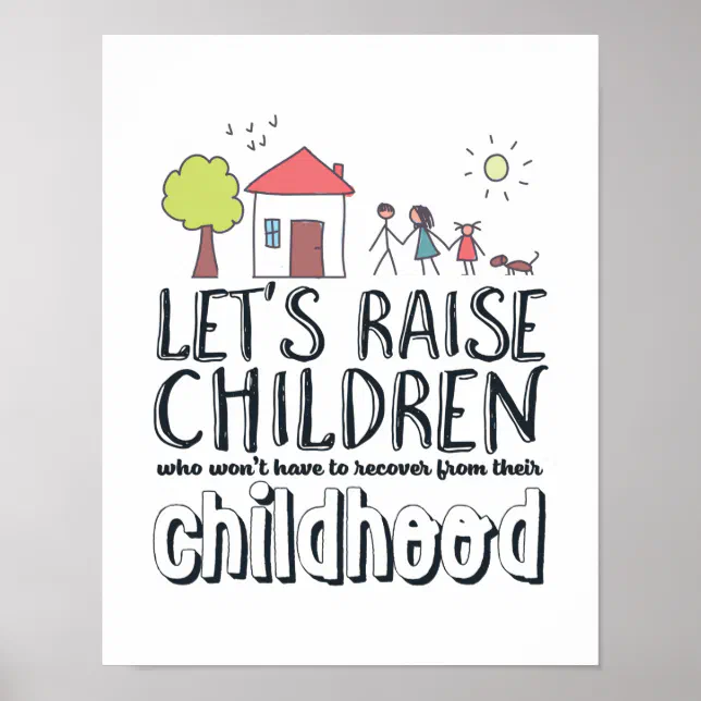 Stop Child Abuse Awareness Hope and Love Campaign Poster | Zazzle
