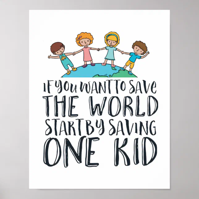 Stop Child Abuse Awareness Hope and Love Campaign Poster | Zazzle