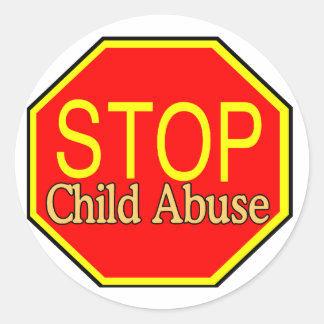 Stop Child Abuse Stickers | Zazzle