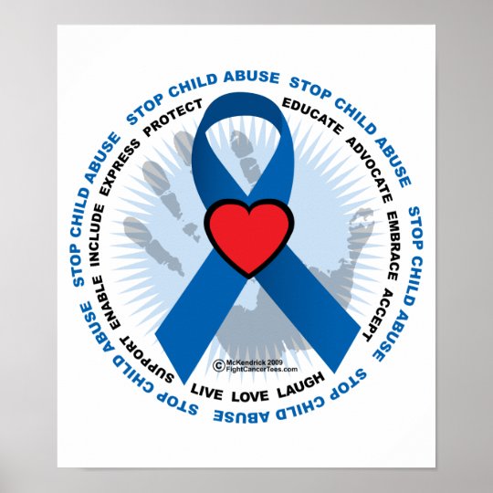 Stop Child Abuse Ribbon Poster | Zazzle.com