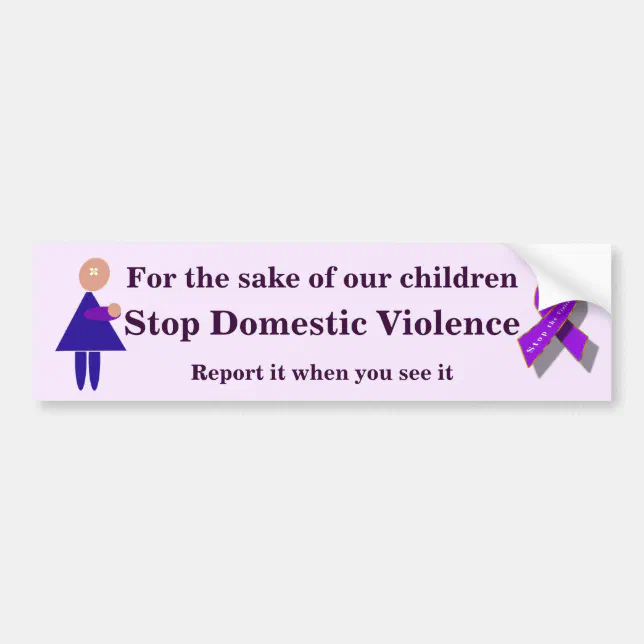 Stop Domestic Violence Bumper Sticker | Zazzle