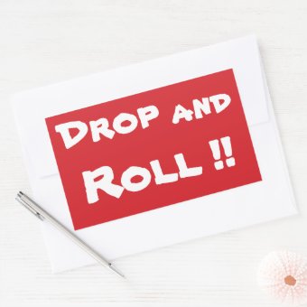 STOP Drop and Roll Stop Sign Sticker | Zazzle