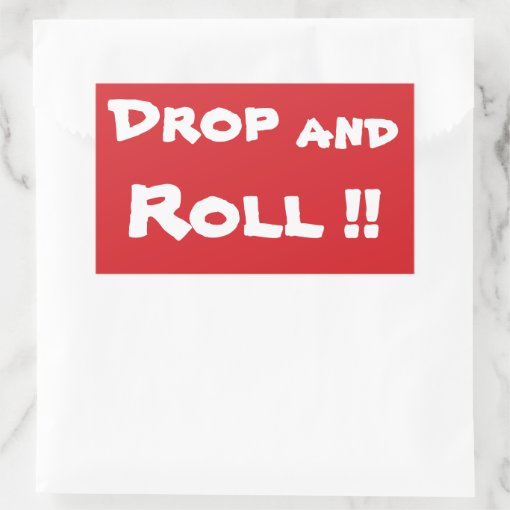 STOP Drop and Roll Stop Sign Sticker | Zazzle