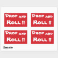 STOP Drop and Roll Stop Sign Sticker | Zazzle