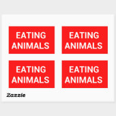 STOP EATING ANIMALS STOP SIGN STICKER | Zazzle