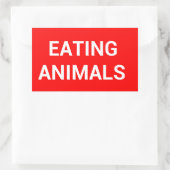 STOP EATING ANIMALS STOP SIGN STICKER | Zazzle