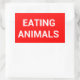 STOP EATING ANIMALS STOP SIGN STICKER | Zazzle