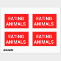 STOP EATING ANIMALS STOP SIGN STICKER | Zazzle