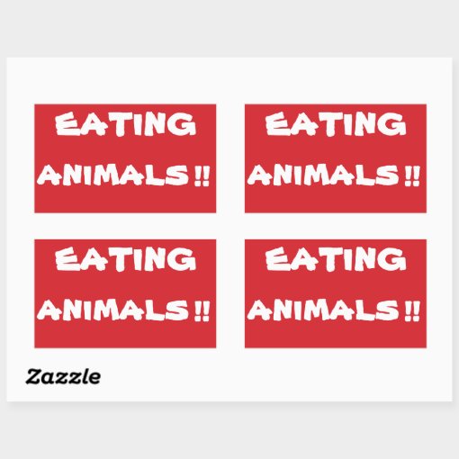 STOP Eating Animals Stop Sign Sticker | Zazzle