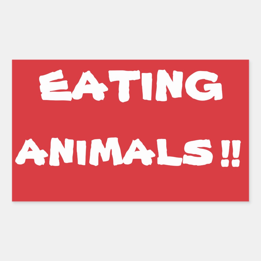 STOP Eating Animals Stop Sign Sticker | Zazzle