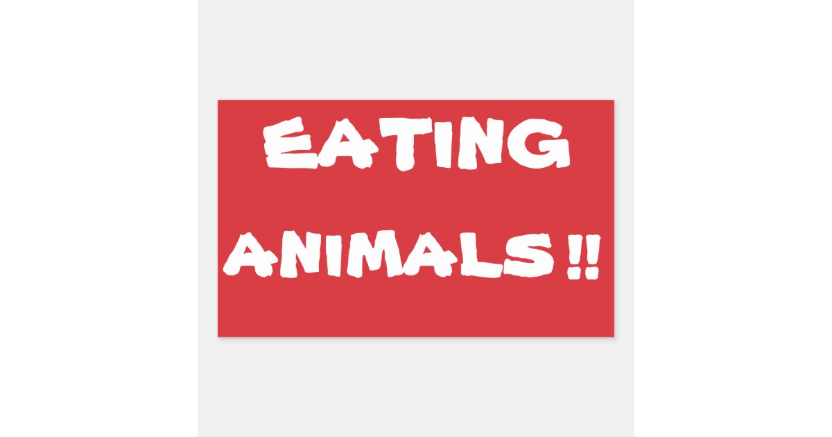 STOP Eating Animals Stop Sign Sticker | Zazzle