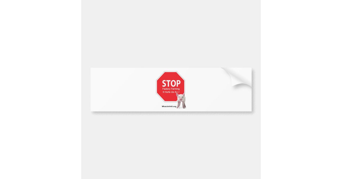 Stop Factory Farms Series 1 Bumper Sticker | Zazzle