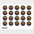 Stop Following Me | Bigfoot Retro Design Classic Round Sticker | Zazzle