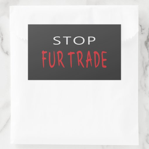 Stop Fur Trade Rectangular Sticker | Zazzle