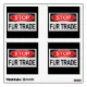 Stop Fur Trade Sign red Wall Decal | Zazzle