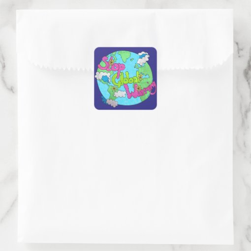 Stop Global Warming - Textured | Stickers | Zazzle
