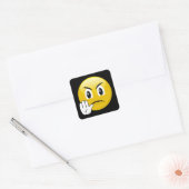 Stop Hands Emoji Square Sticker | Zazzle