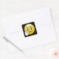 Stop Hands Emoji Square Sticker | Zazzle