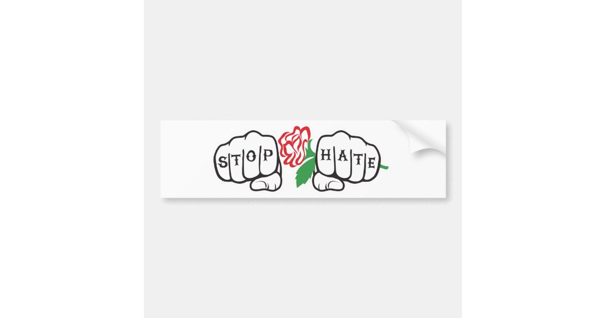 Stop Hate BUMPER sticker brrrrooommmm! | Zazzle