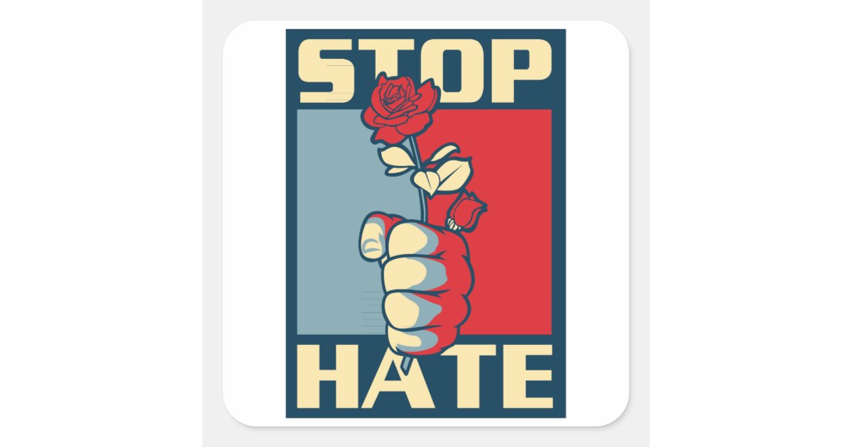 Stop Hate ... wow! Sticker sheet | Zazzle