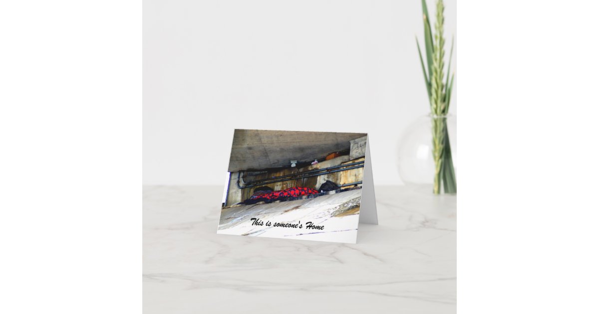 Stop homelessness now card | Zazzle