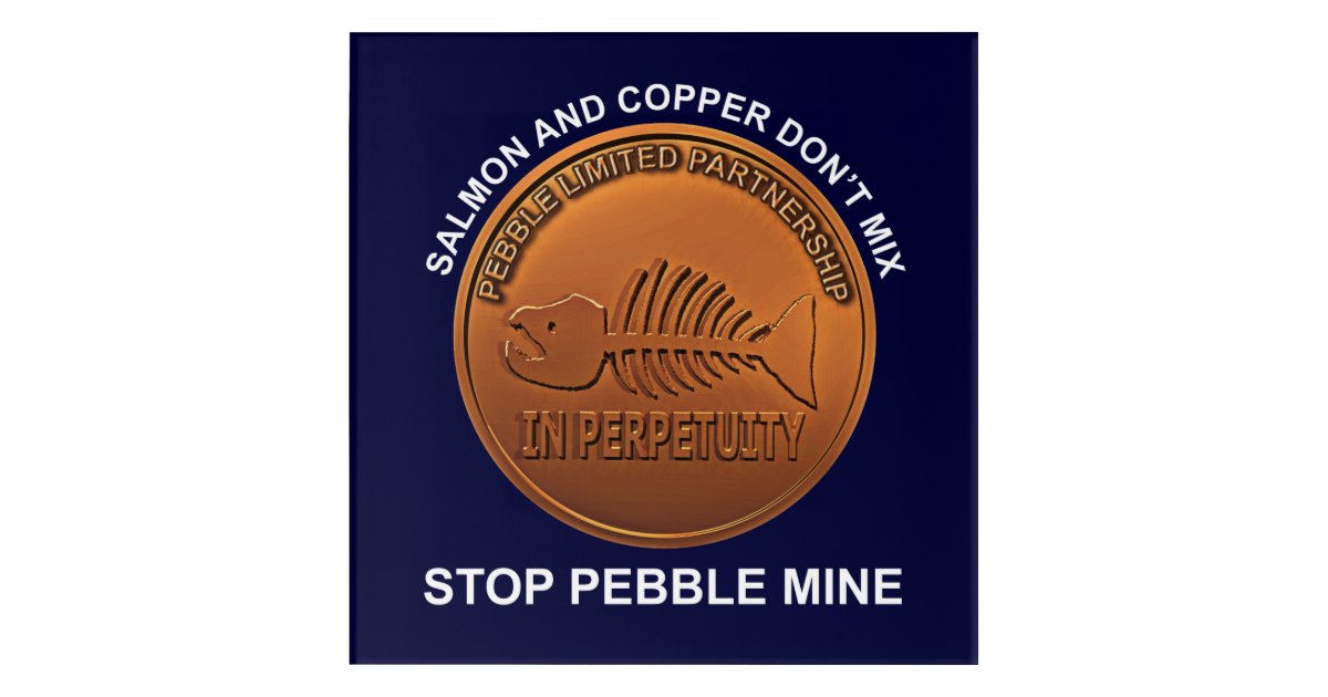 Stop Pebble Mine - Pebble Mine Penny Acrylic Print | Zazzle