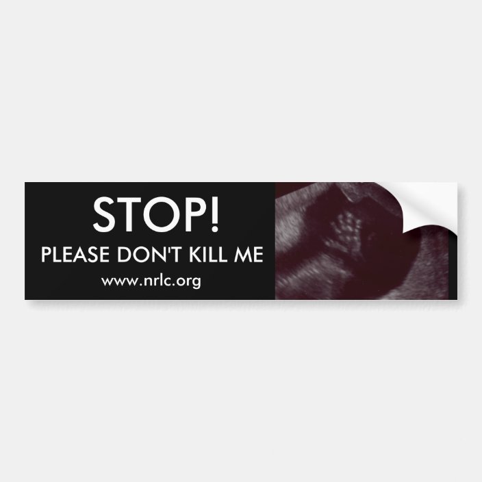 STOP! PLEASE DON'T KILL ME BUMPER STICKER | Zazzle.com