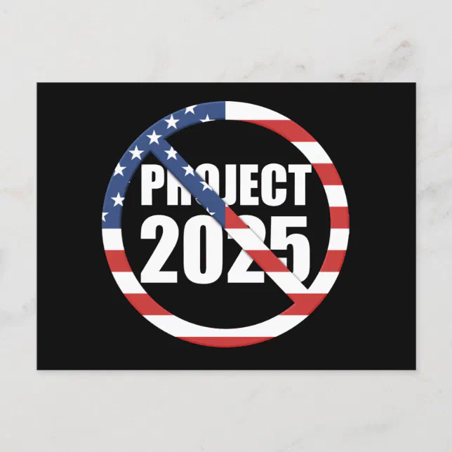Stop Project 2025 Postcard | Zazzle