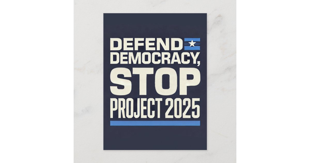 Stop Project 2025 Postcard | Zazzle