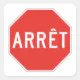 Stop, Quebec, Traffic Sign, Canada Square Sticker | Zazzle