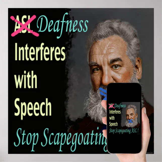 Stop Scapegoating ASL ! 24" x 24" Poster | Zazzle